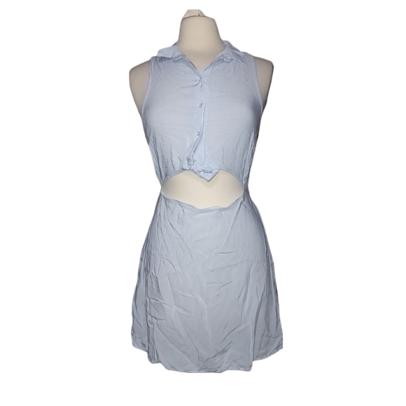 Divided | Dresses | Divided 8 Mini Shirt Dress Pinstripe Blue White ...
